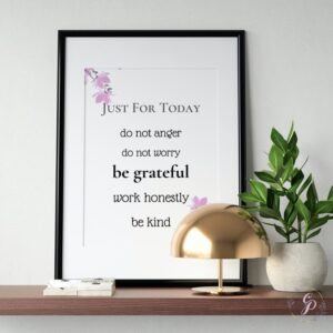 Usui Reiki Principles-Just For Today | Cute Printable