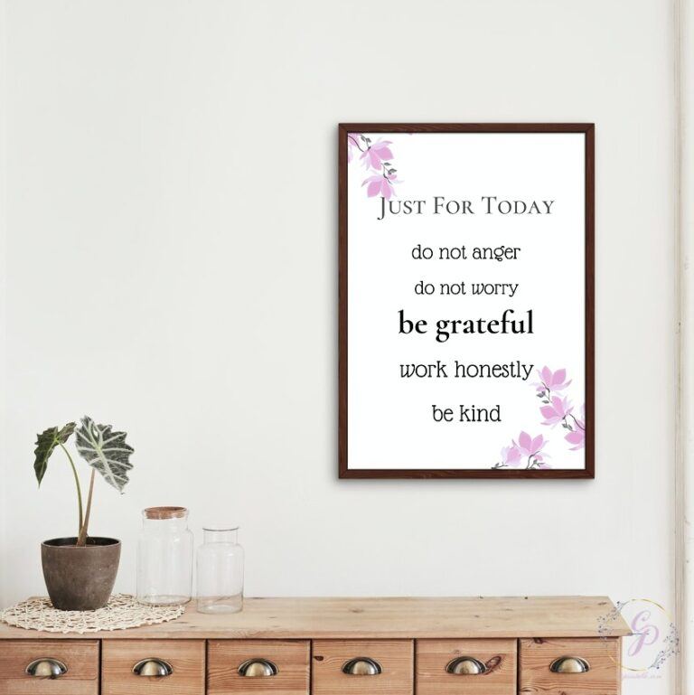 Usui Reiki Principles-Just For Today | Cute Printable