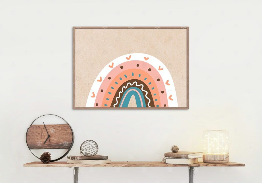 Boho Nursery Rainbow Wall Art | Cute Printable
