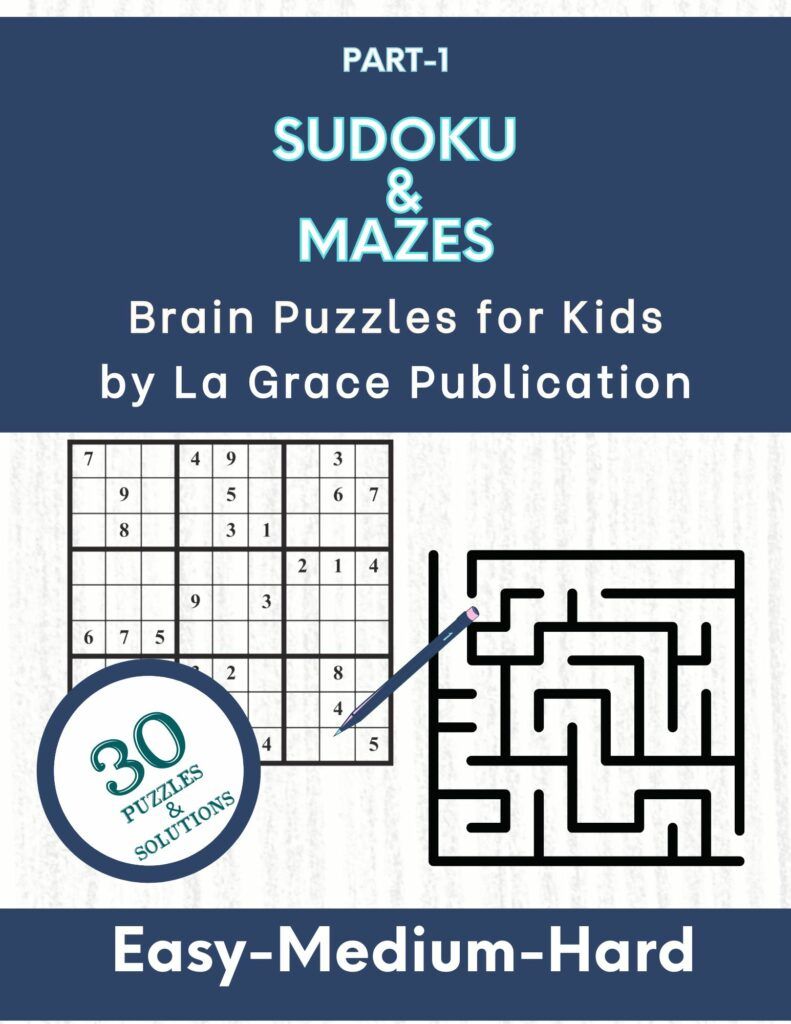 Sudoku & Mazes Brain Puzzles for Kids-Part 1 | Cute Printable