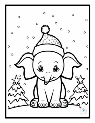 Christmas Animals Coloring Pages for Kids | Cute Printable