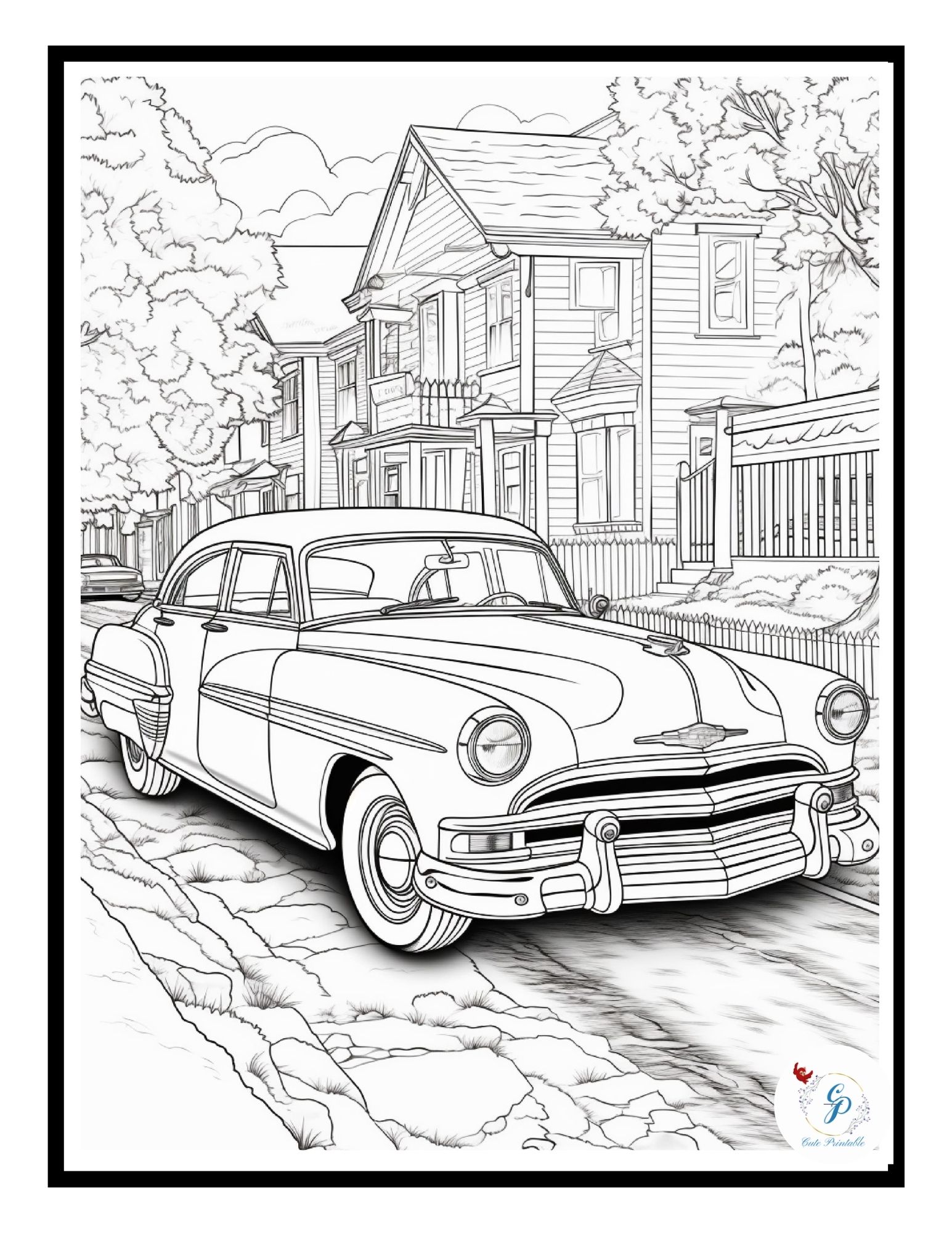 85 Classic Cars Coloring Pages for Kids & Vintage Car Lovers
