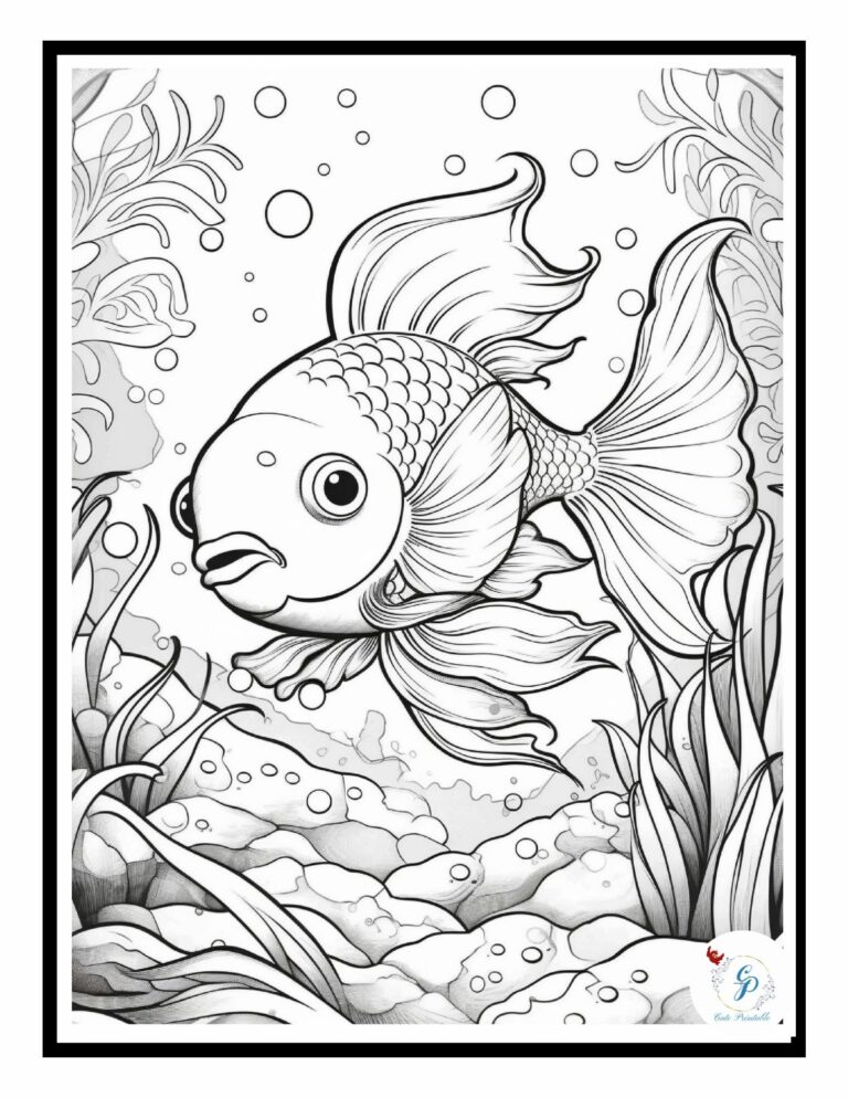 110 Ocean Animals Coloring Pages for Kids | Cute Printable