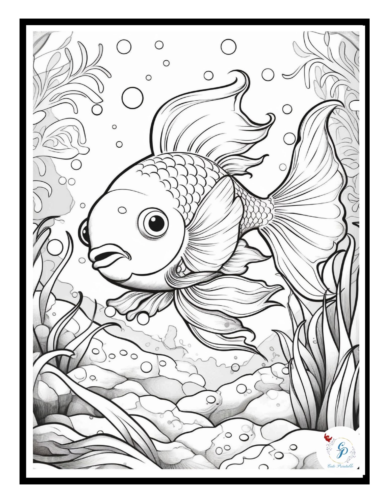 110 Ocean Animals Coloring Pages for Kids | Cute Printable