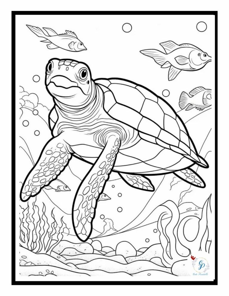 110 Ocean Animals Coloring Pages for Kids | Cute Printable