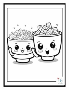 65 Free Cute Kawaii Food Coloring Pages for Kids & Adults | Cute Printable