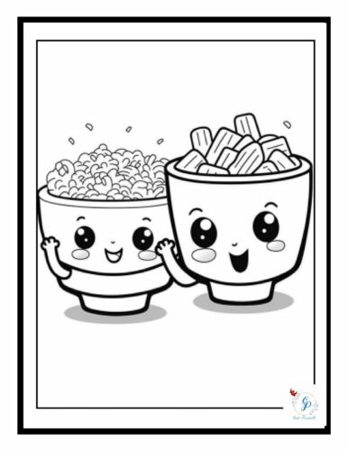 65 Free Cute Kawaii Food Coloring Pages for Kids & Adults | Cute Printable