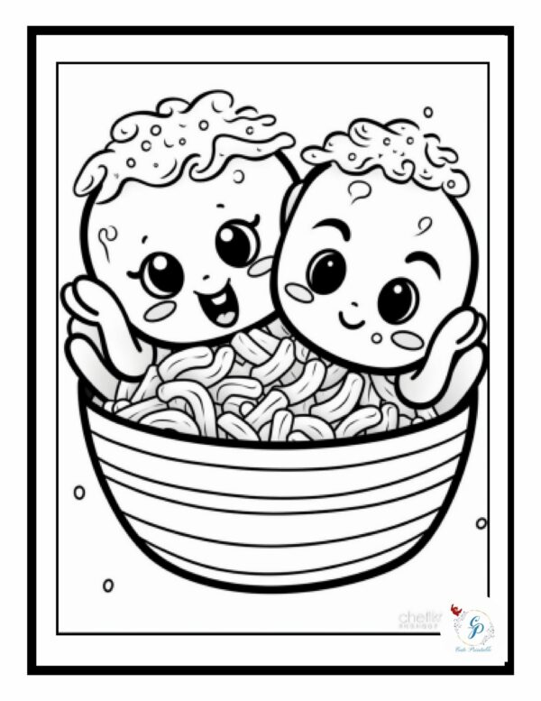 65 Free Cute Kawaii Food Coloring Pages for Kids & Adults | Cute Printable