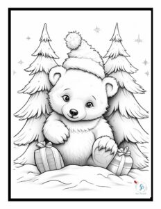 Christmas Animals Coloring Pages for Kids | Cute Printable