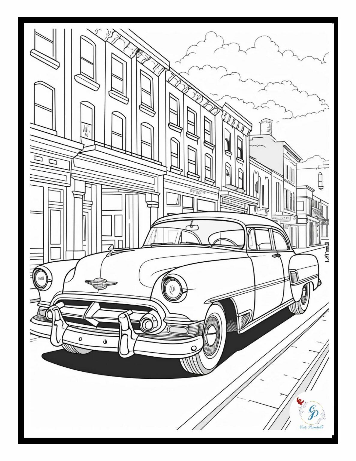 85 Classic Cars Coloring Pages for Kids & Vintage Car Lovers