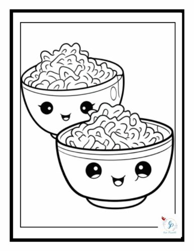 65 Free Cute Kawaii Food Coloring Pages for Kids & Adults | Cute Printable