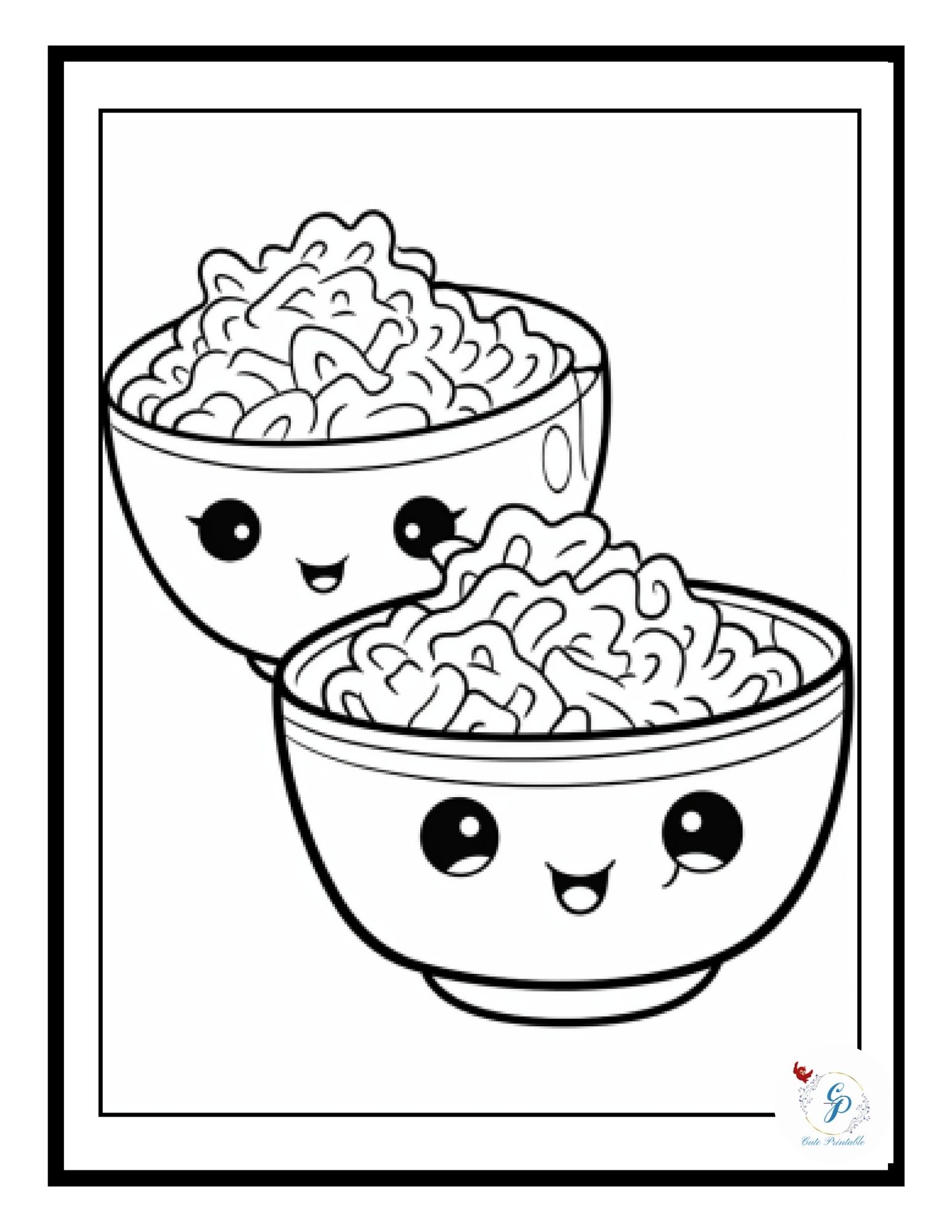 65 Free Cute Kawaii Food Coloring Pages for Kids & Adults | Cute Printable