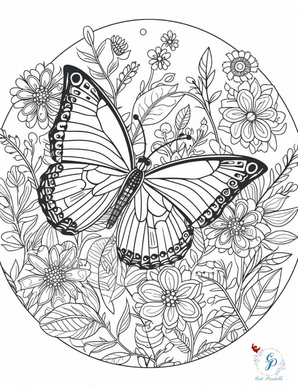 Butterfly Coloring Pages For Kids & Adults | Cute Printable