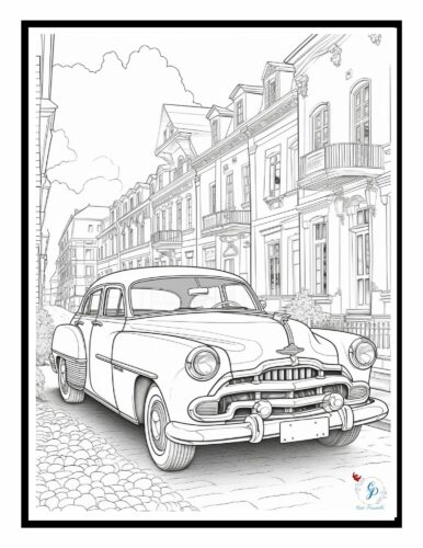 85 Classic Cars Coloring Pages for Kids & Vintage Car Lovers
