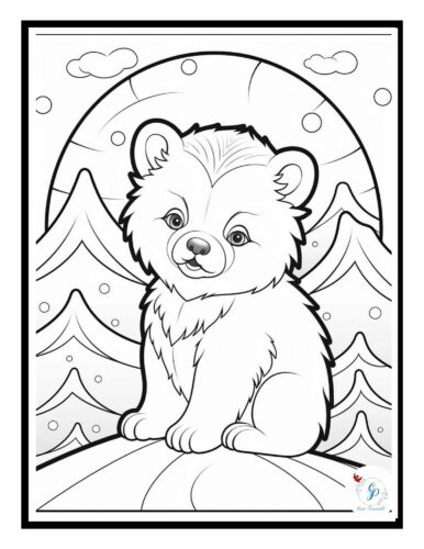 Christmas Animals Coloring Pages for Kids | Cute Printable