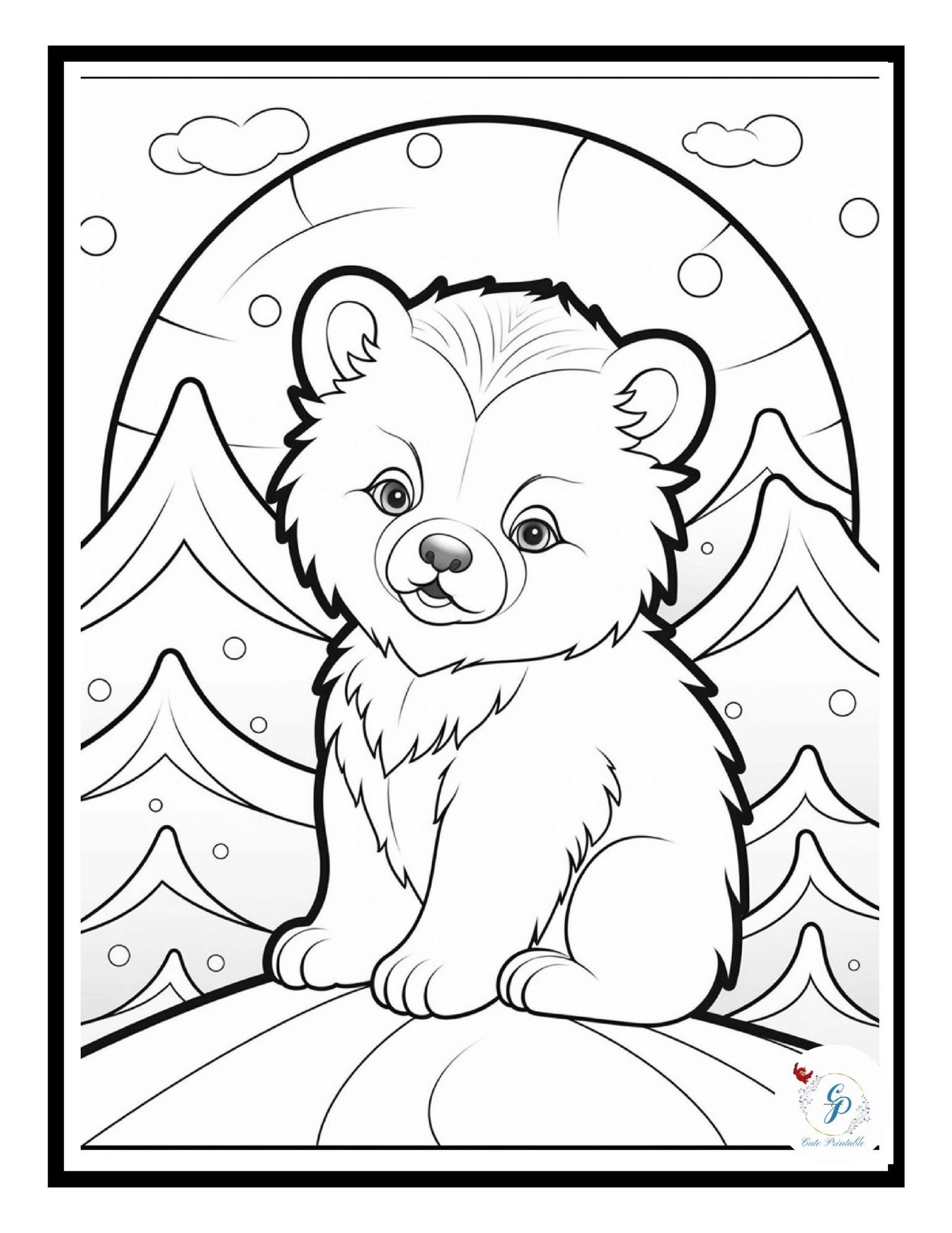 Christmas Animals Coloring Pages for Kids | Cute Printable
