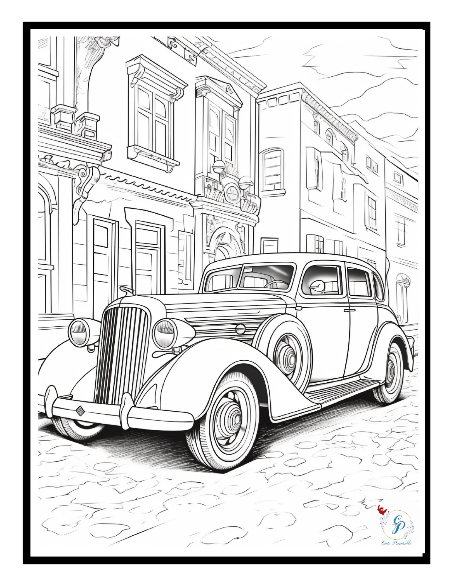 85 Classic Cars Coloring Pages for Kids & Vintage Car Lovers
