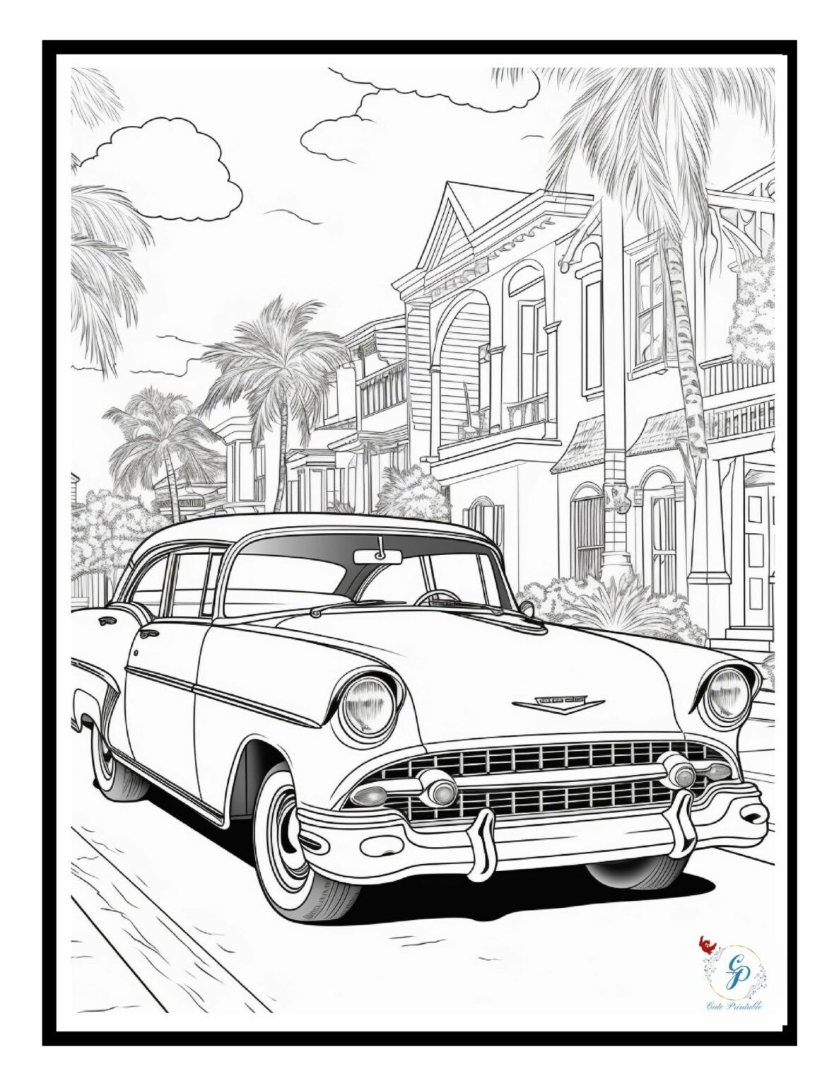 85 Classic Cars Coloring Pages for Kids & Vintage Car Lovers