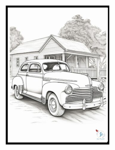 85 Classic Cars Coloring Pages for Kids & Vintage Car Lovers