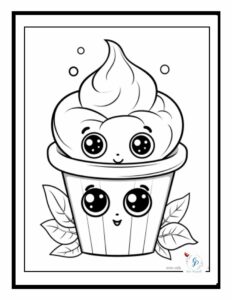 65 Free Cute Kawaii Food Coloring Pages for Kids & Adults | Cute Printable