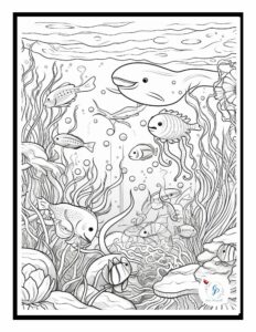 110 Ocean Animals Coloring Pages for Kids | Cute Printable