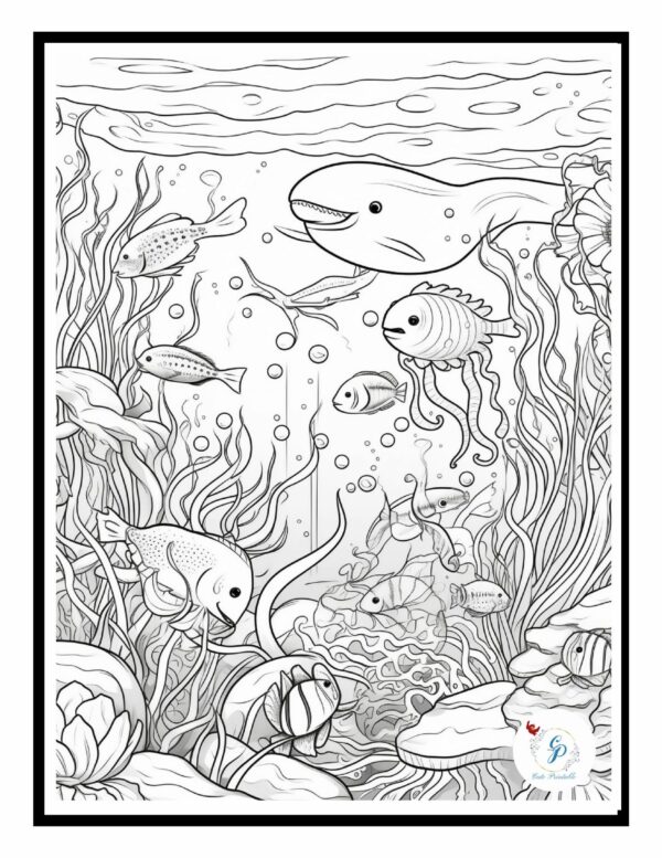 110 Ocean Animals Coloring Pages for Kids | Cute Printable