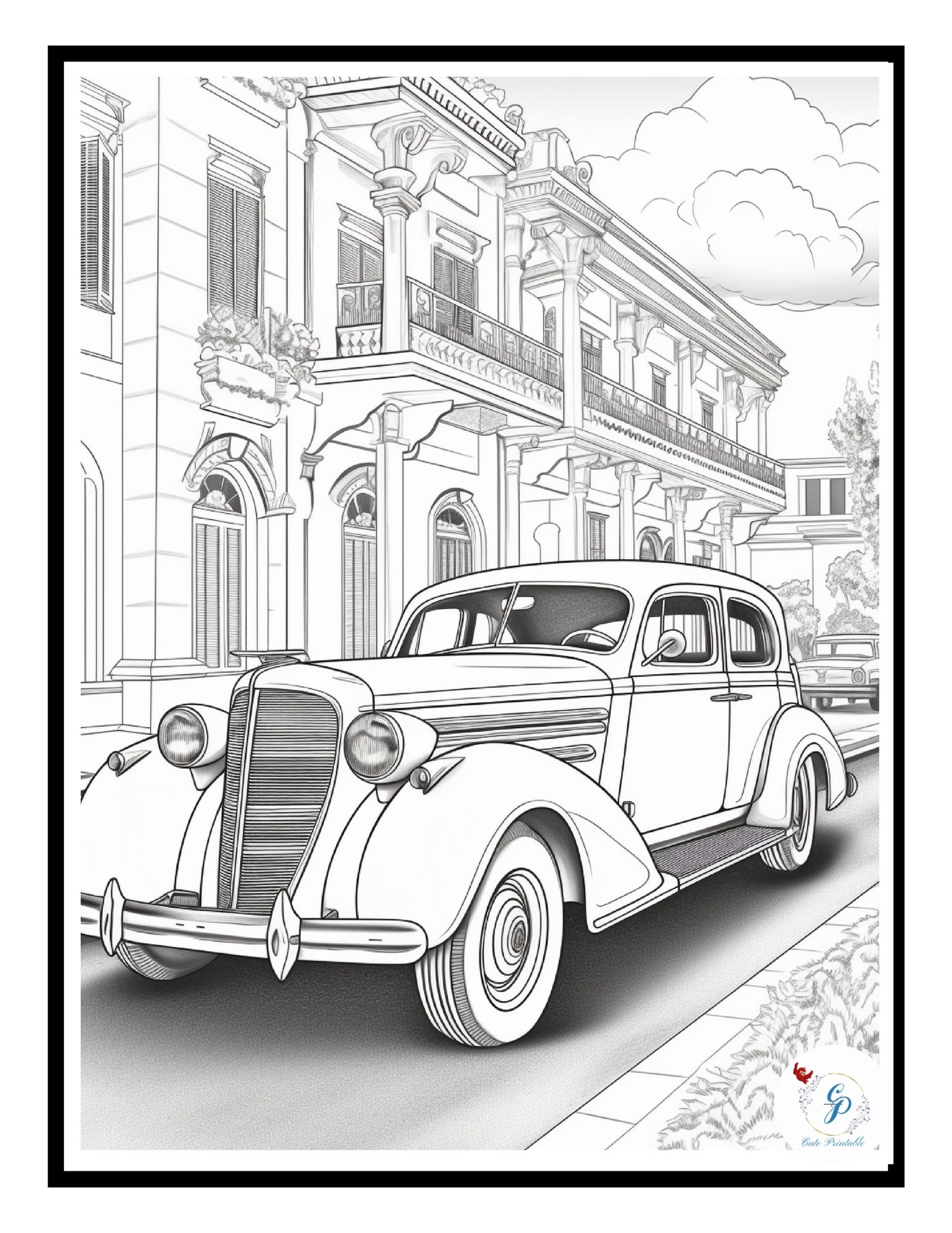 85 Classic Cars Coloring Pages for Kids & Vintage Car Lovers