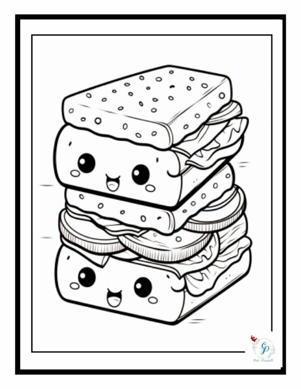 65 Free Cute Kawaii Food Coloring Pages for Kids & Adults | Cute Printable