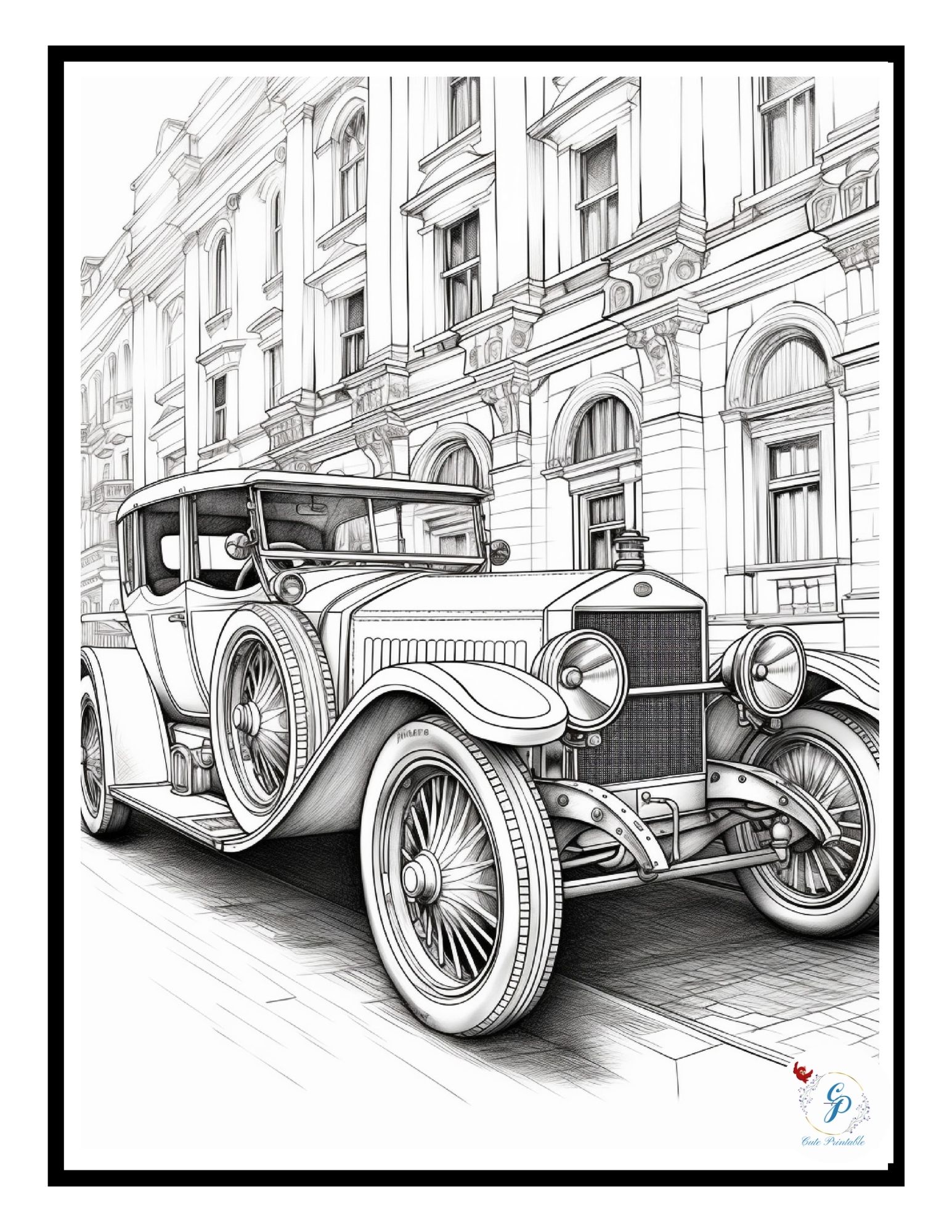 85 Classic Cars Coloring Pages for Kids & Vintage Car Lovers