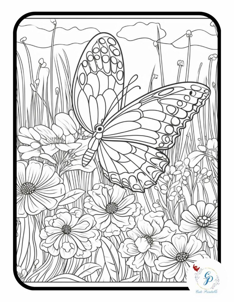 Butterfly Coloring Pages For Kids & Adults | Cute Printable