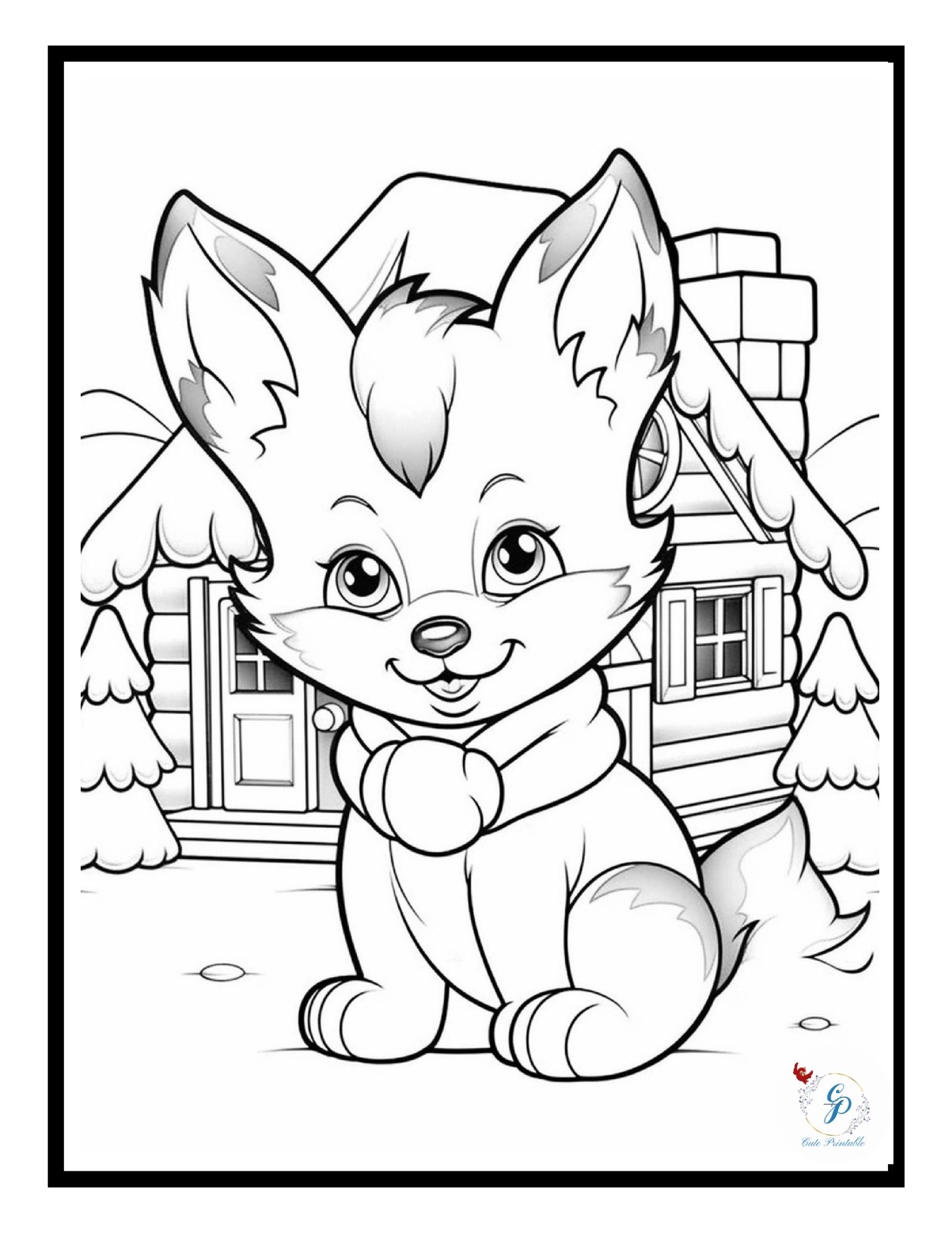 Christmas Animals Coloring Pages for Kids | Cute Printable