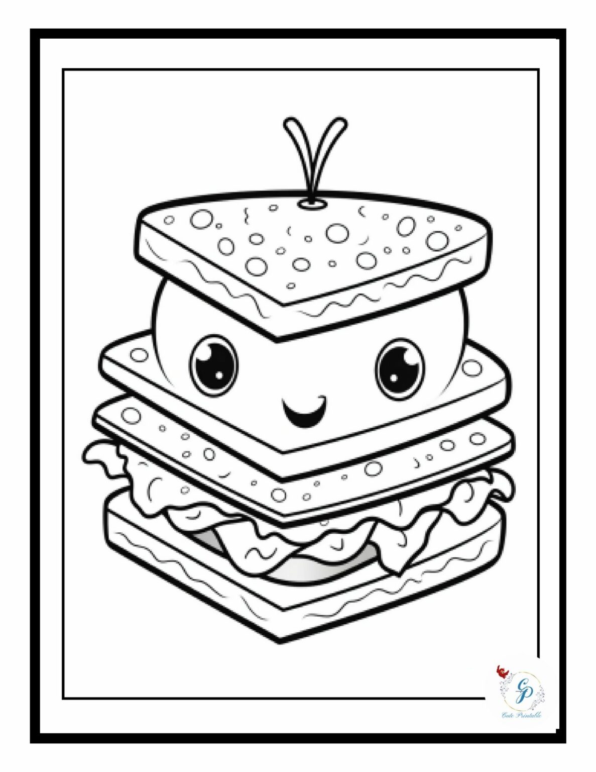 65 Free Cute Kawaii Food Coloring Pages for Kids & Adults | Cute Printable