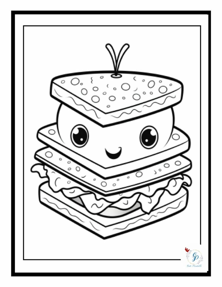 65 Free Cute Kawaii Food Coloring Pages for Kids & Adults | Cute Printable