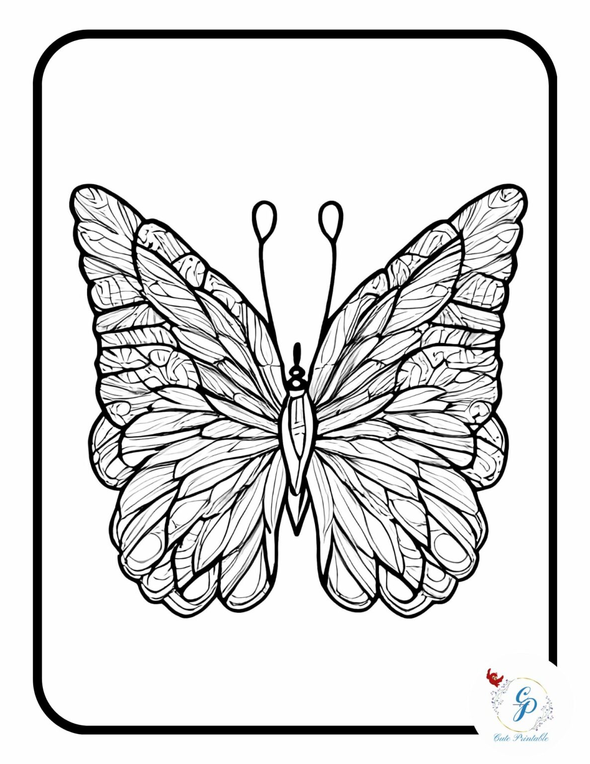 Butterfly Coloring Pages For Kids & Adults | Cute Printable