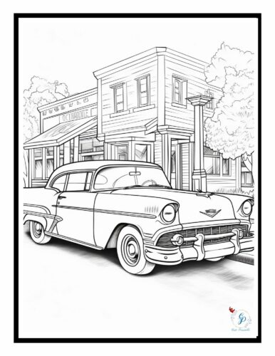 85 Classic Cars Coloring Pages for Kids & Vintage Car Lovers