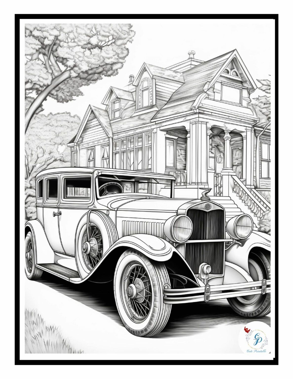85 Classic Cars Coloring Pages for Kids & Vintage Car Lovers