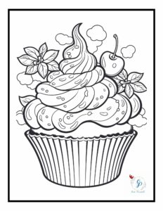 129+ Free Printable Christmas Cupcake Coloring Pages