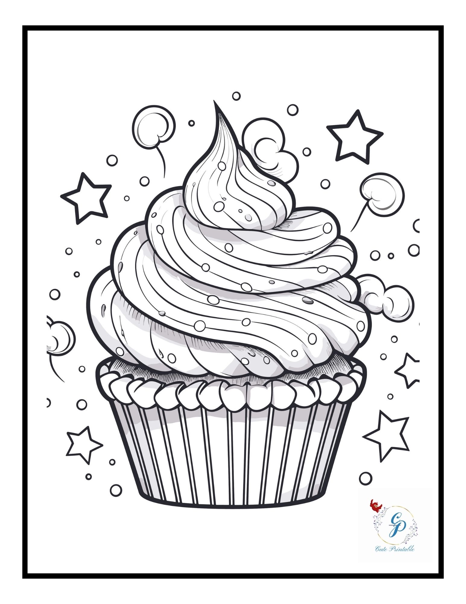 129+ Free Printable Christmas Cupcake Coloring Pages
