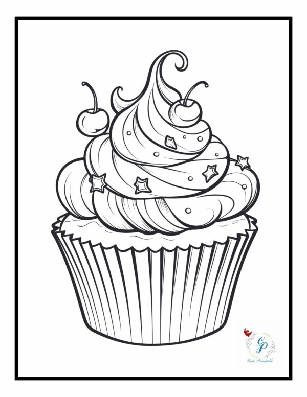129+ Free Printable Christmas Cupcake Coloring Pages