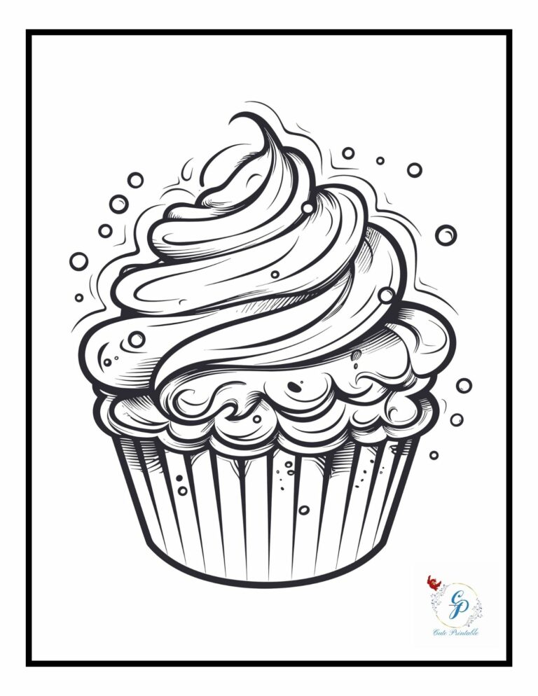 129+ Free Printable Christmas Cupcake Coloring Pages