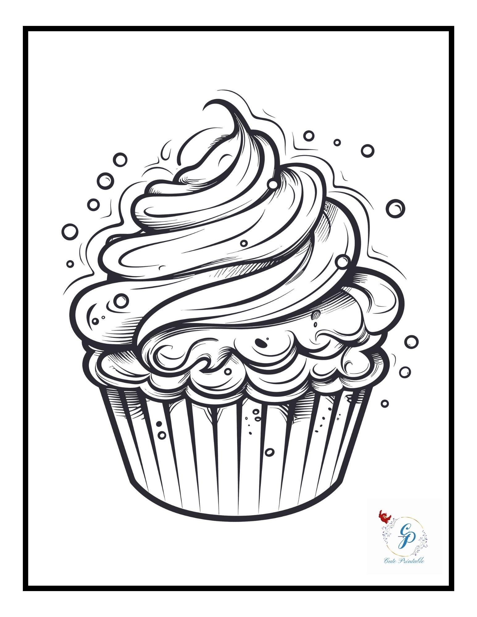129+ Free Printable Christmas Cupcake Coloring Pages