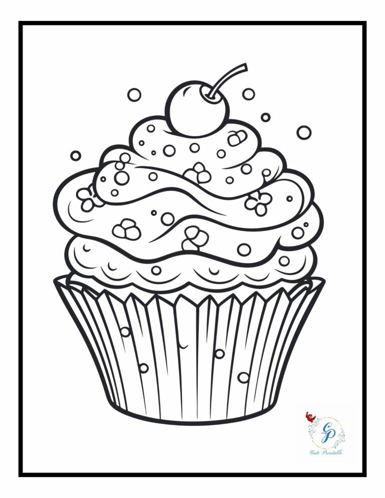 129+ Free Printable Christmas Cupcake Coloring Pages