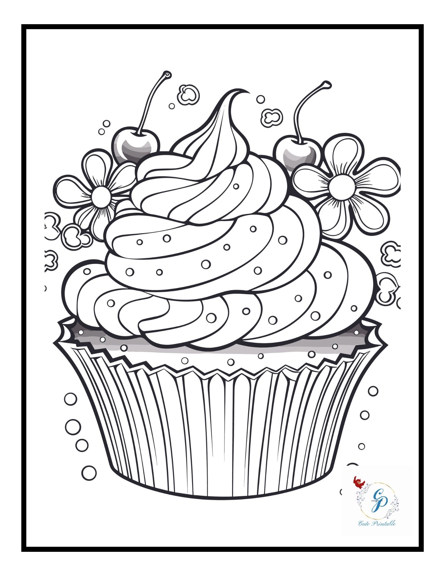 129+ Free Printable Christmas Cupcake Coloring Pages