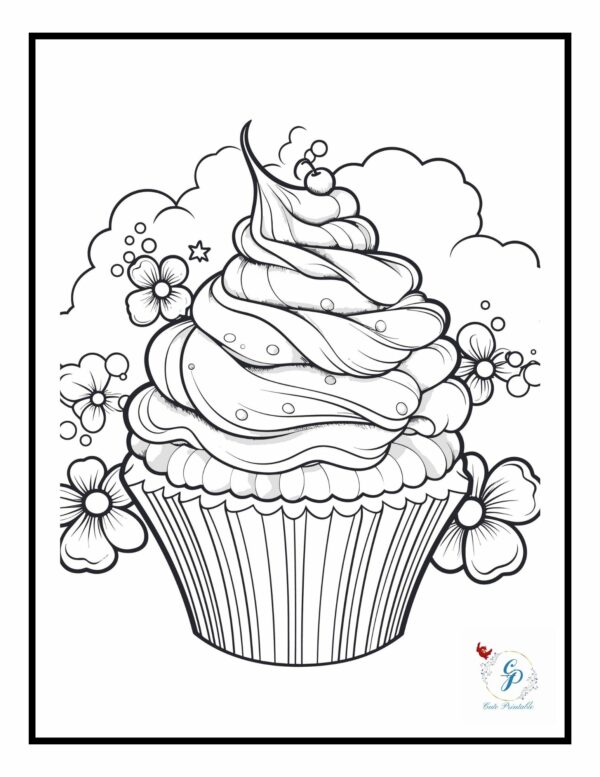 129+ Free Printable Christmas Cupcake Coloring Pages