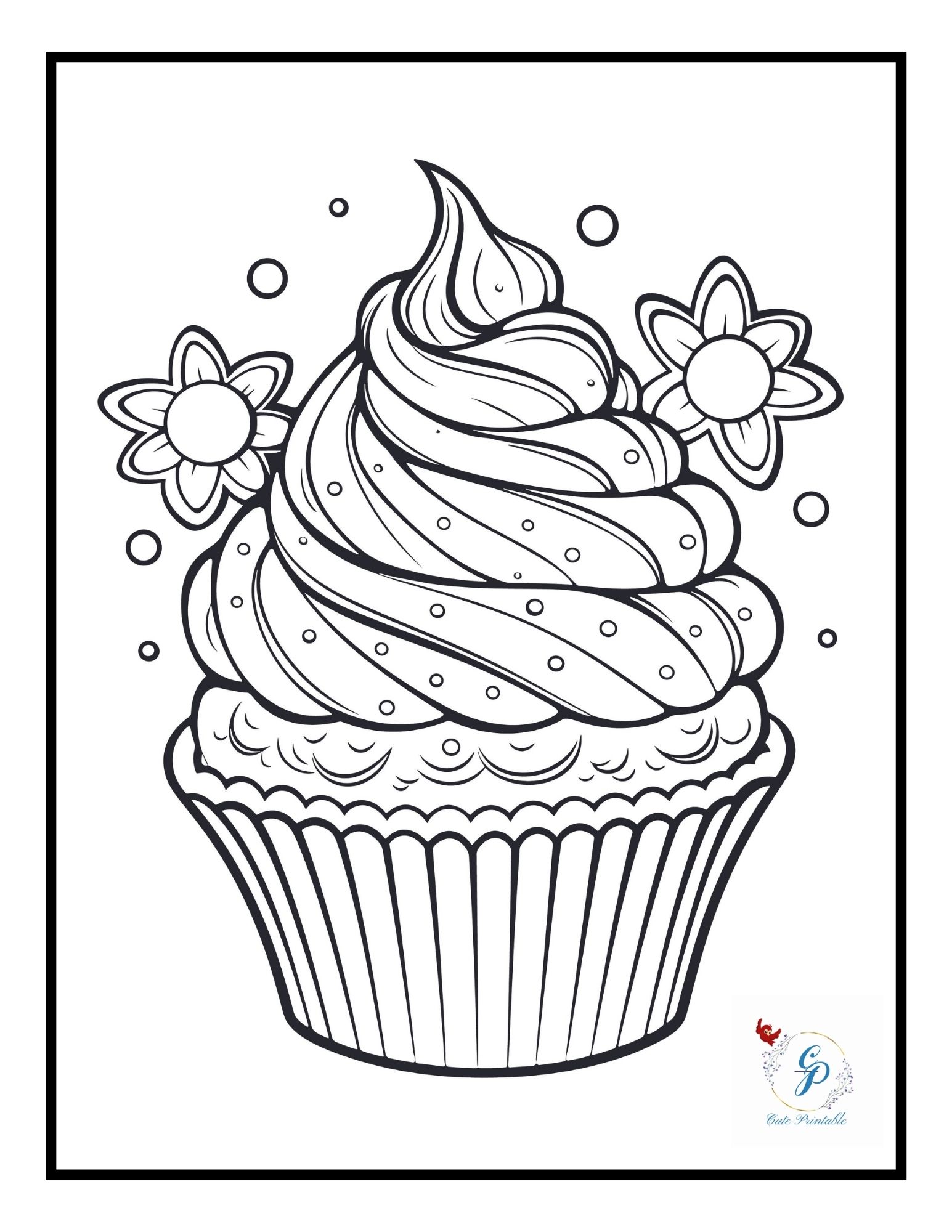 129+ Free Printable Christmas Cupcake Coloring Pages