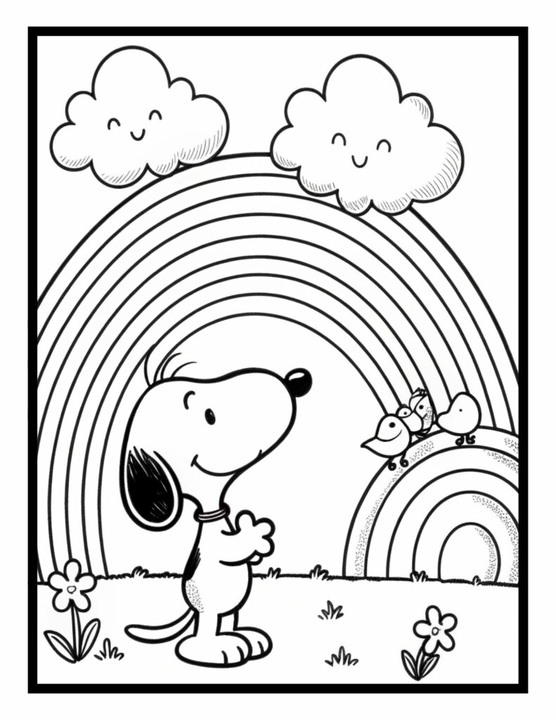 15 Free Snoopy Coloring Pages | Bold and Easy Coloring | Cute Printable