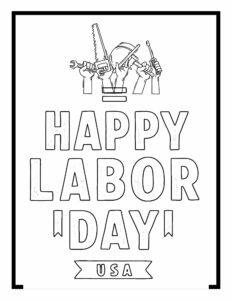 Free Labor Day Coloring Pages | Bold and Easy Coloring