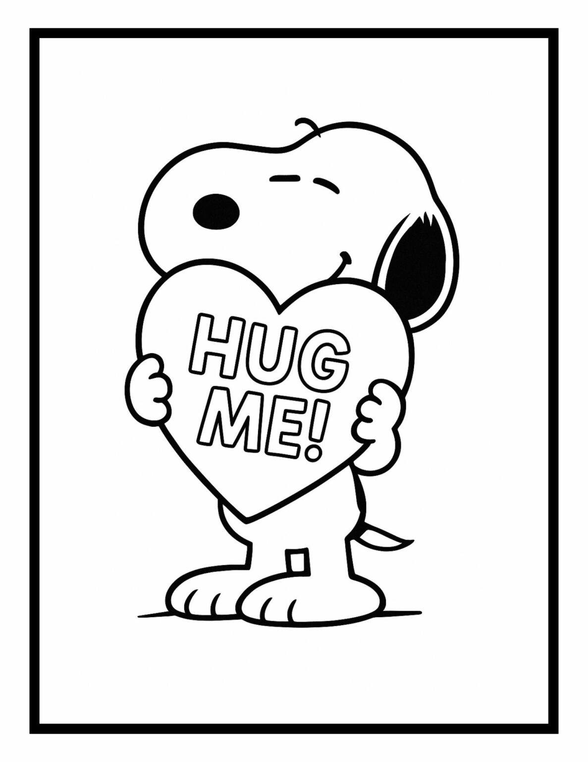 15 Free Snoopy Coloring Pages | Bold and Easy Coloring | Cute Printable