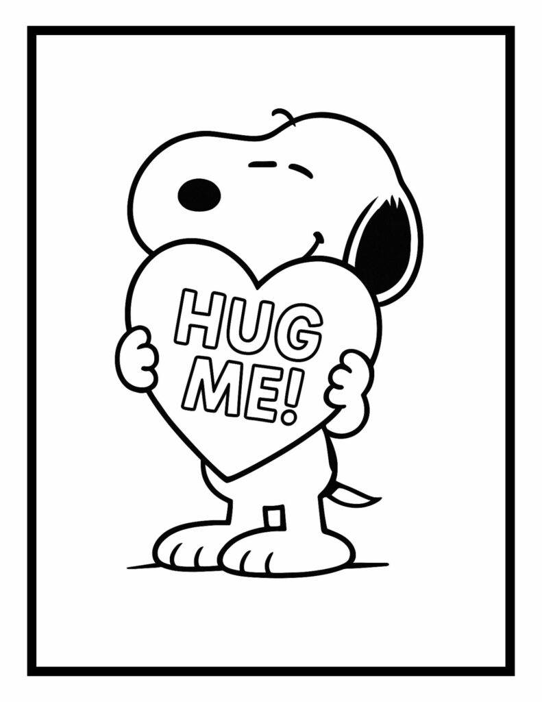 15 Free Snoopy Coloring Pages | Bold and Easy Coloring | Cute Printable