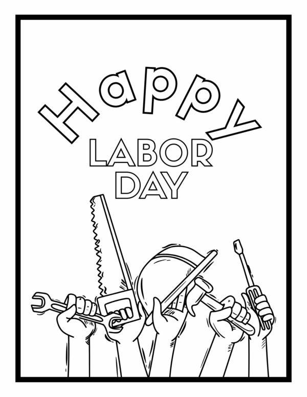 Free Labor Day Coloring Pages | Bold and Easy Coloring